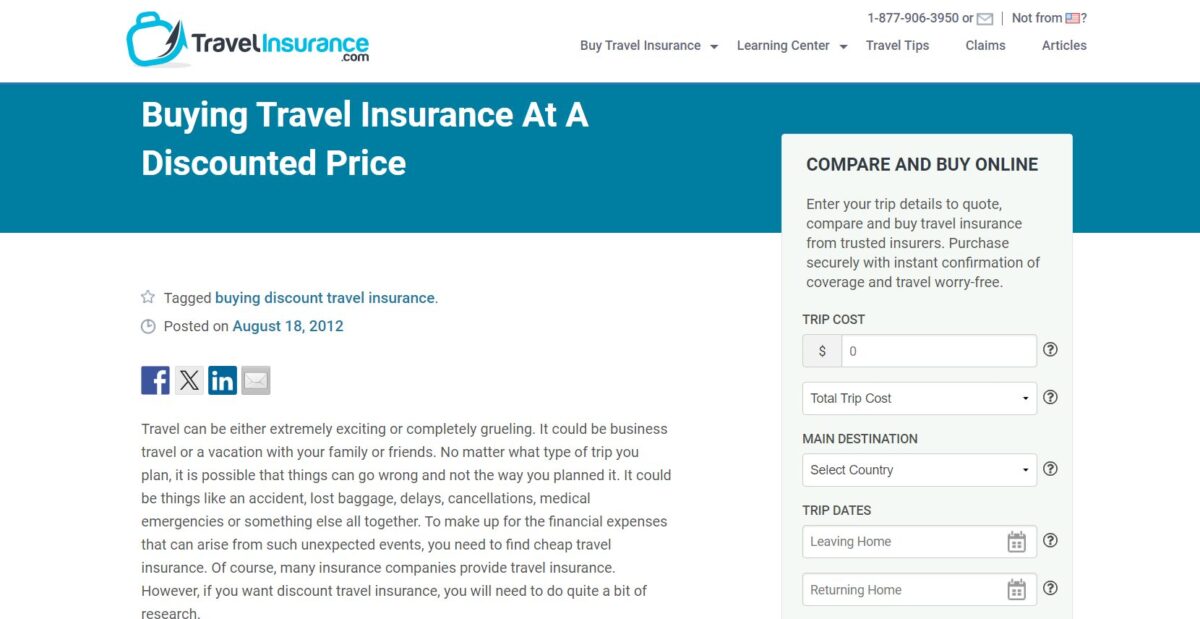 TravelInsurance.com Review: Find Peace of Mind on Your Next Adventure